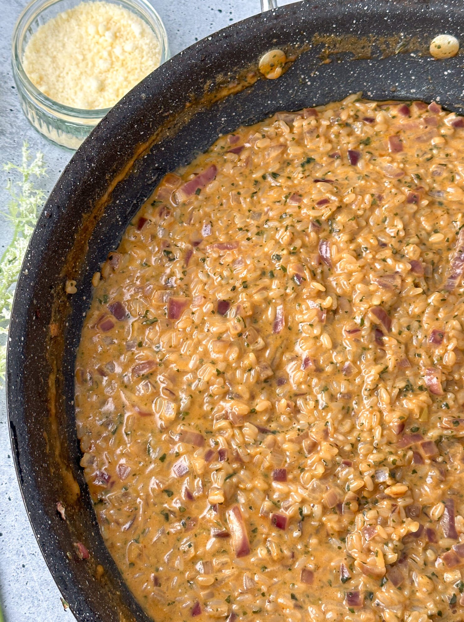 One Pan Blackened Cod and Creamy Garlic Risotto - The Tasteful Tribe
