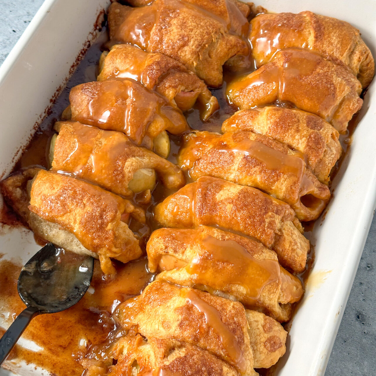 The Best Caramel Apple Dumplings - The Tasteful Tribe