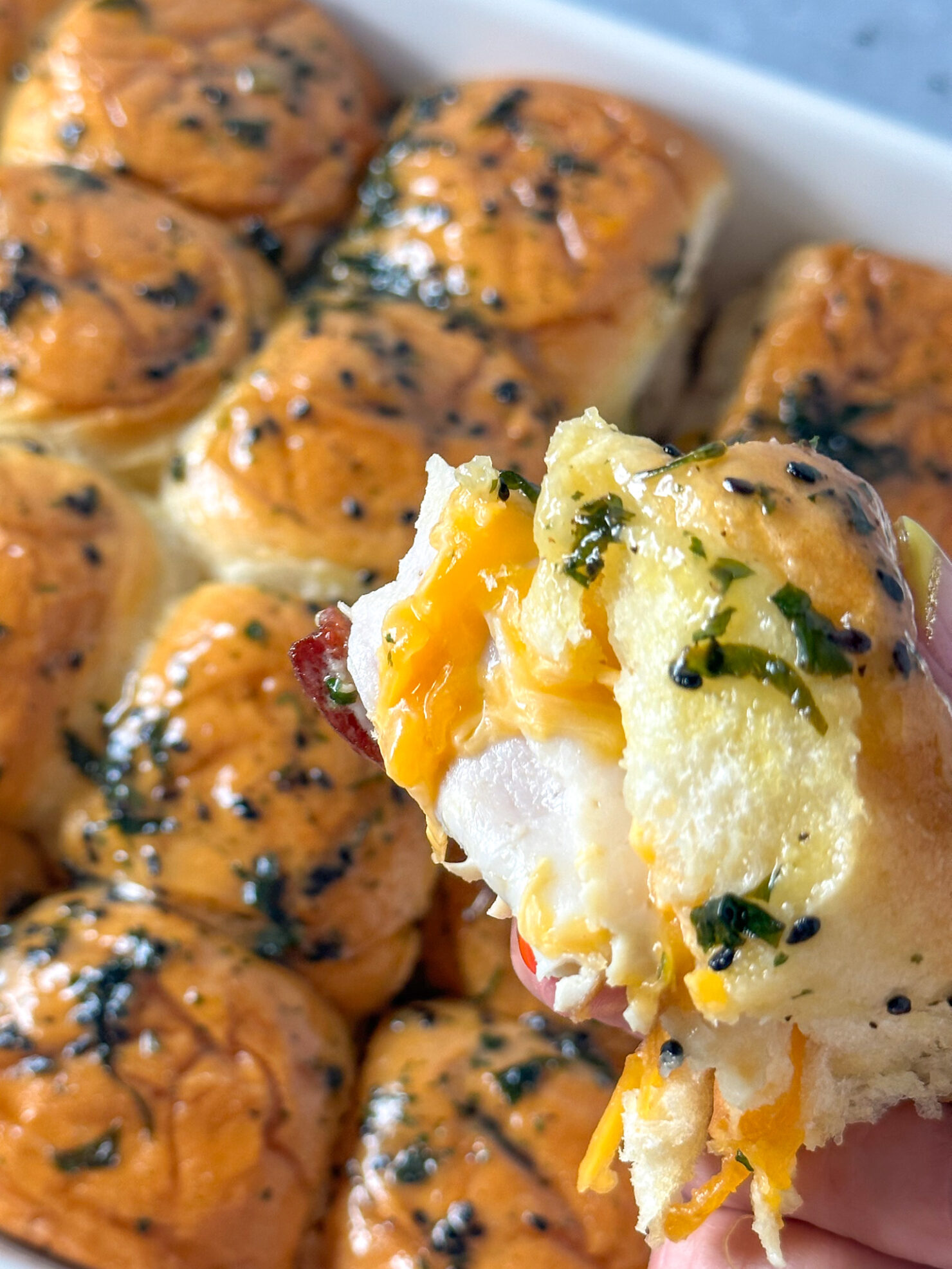 Turkey Bacon Ranch Sliders (Easy Appetizer) - The Tasteful Tribe