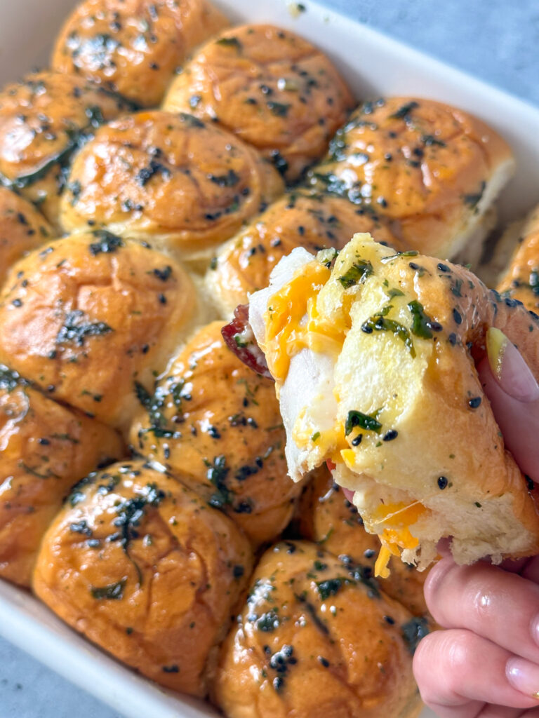 Turkey Bacon Ranch Sliders (Easy Appetizer) - The Tasteful Tribe