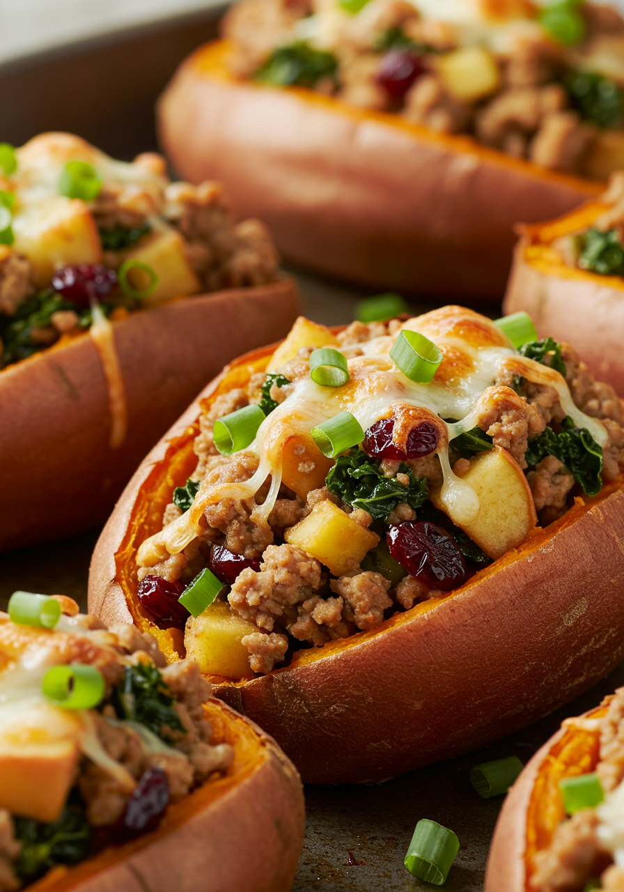 The Best Harvest Stuffed Sweet Potatoes - The Tasteful Tribe