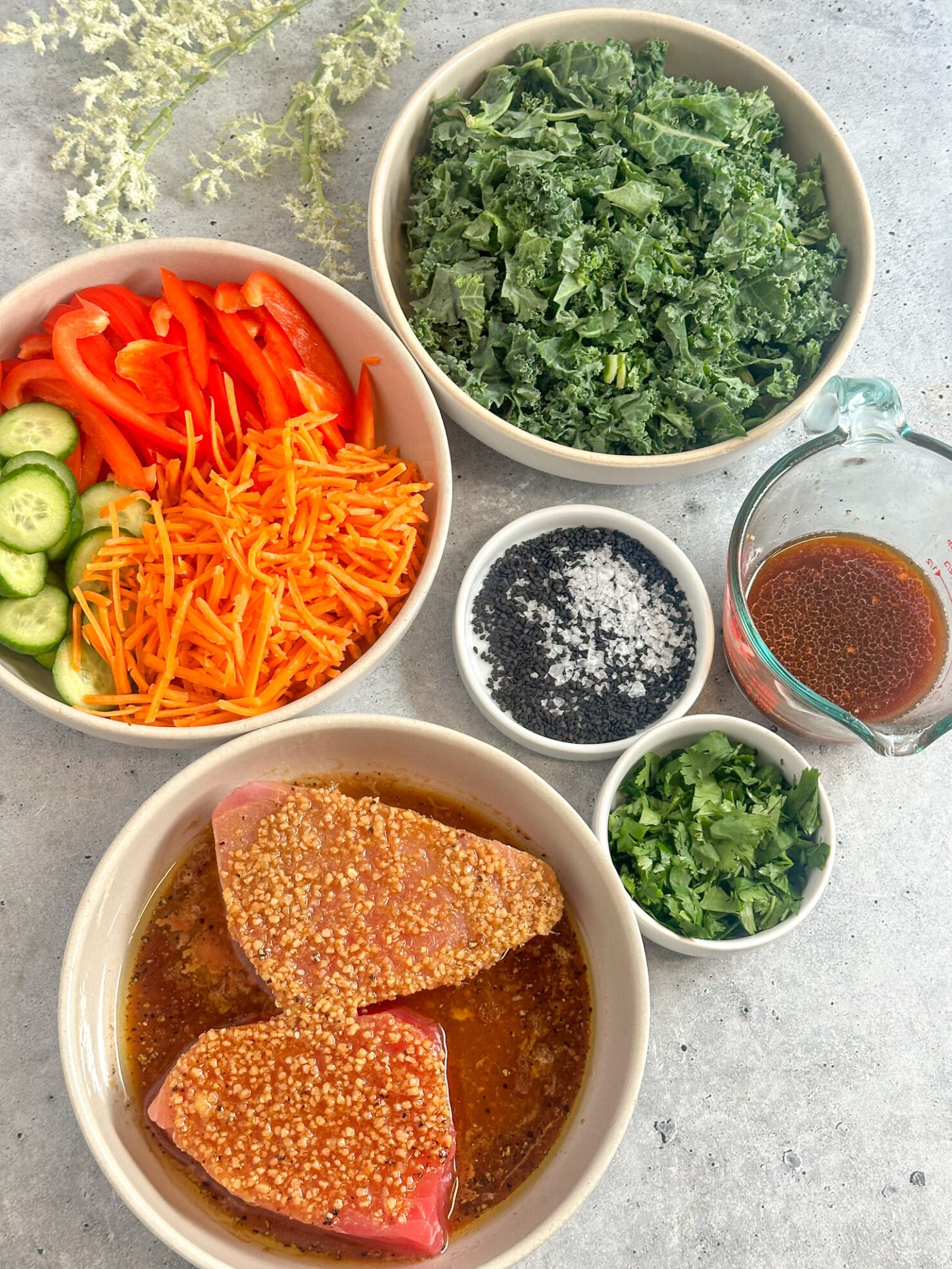 Easy Perfectly Seared Ahi Tuna (With Sesame Kale Salad) - The Tasteful ...