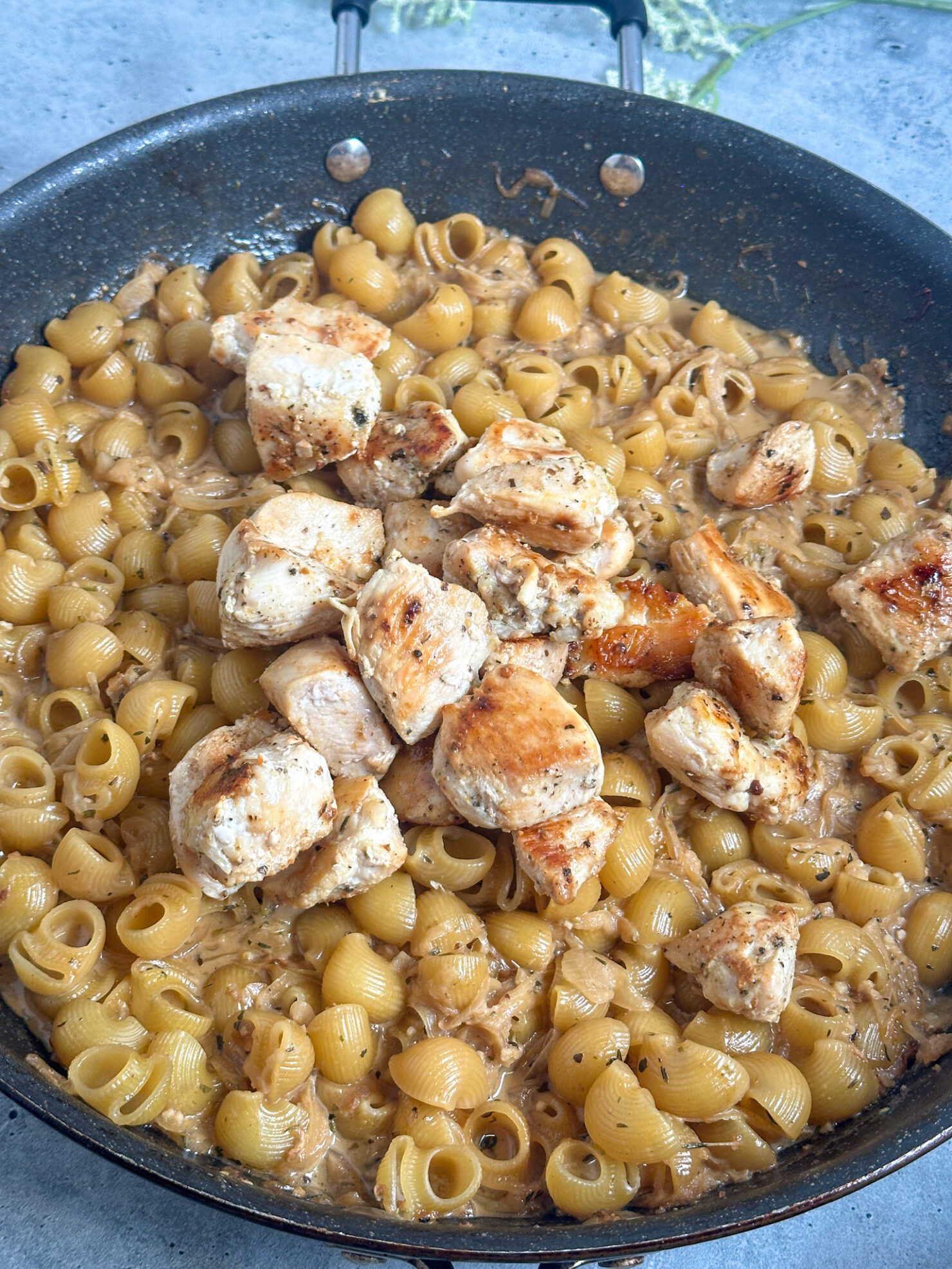 French Onion Chicken Pasta (Easy One Pan Meal) - The Tasteful Tribe