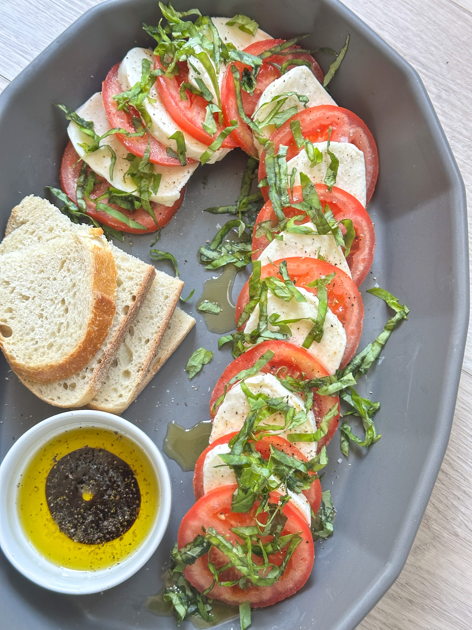Festive Candy Cane Caprese (Easy Holiday Appetizer) - The Tasteful Tribe