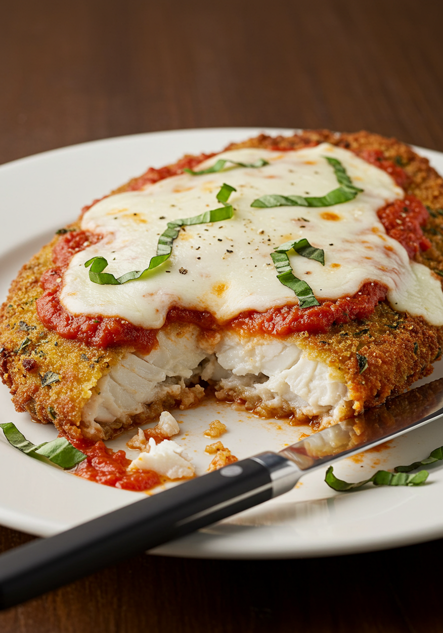 Easy Crispy Fish Parmesan (Better Than Chicken Parm!) - The Tasteful Tribe